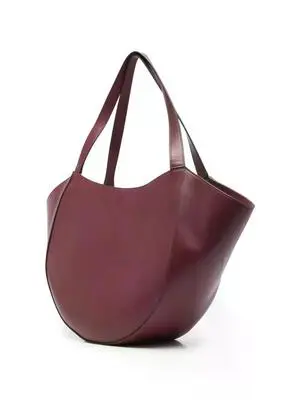 WANDLER Asymmetric Leather Tote Bag - Red