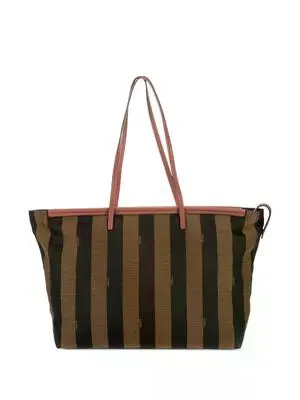 Fendi Pequin Zip Shoulder Bag - Black