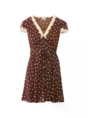 Rixo Cely Polka-dot Dress - Brown