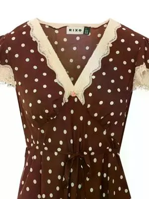 Rixo Cely Polka-dot Dress
