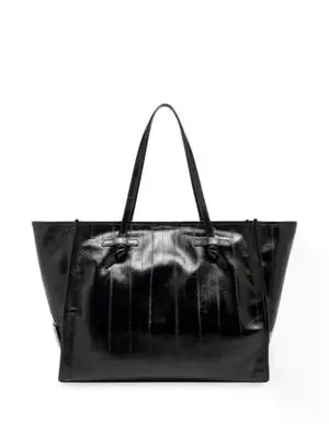 GIANNI CHIARINI Marcella Eel-effect Tote Bag - Black