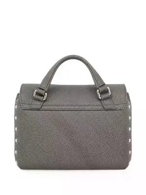 ZANELLATO Baby Postina Studded Leather Shoulder Bag