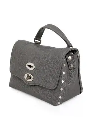 ZANELLATO Baby Postina Studded Leather Shoulder Bag