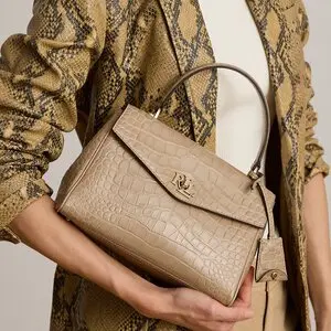 Ralph Lauren Farrah Soft Satchel - Tan