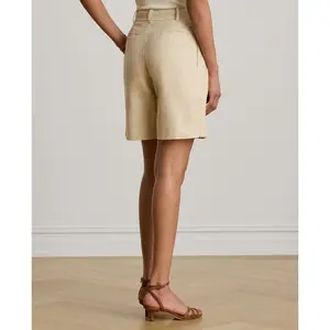 Ralph Lauren Pleated Linen-cotton Tweed Bermuda Shorts