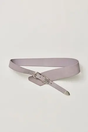 Free People Sloane Suede Belt - Clam Grey