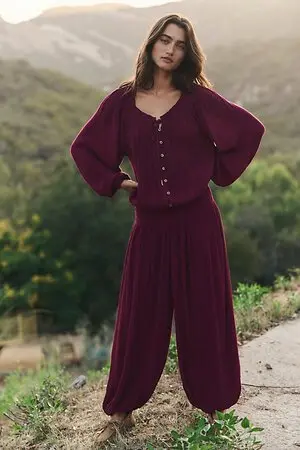 Free People Atlas Balloon Jumpsuit - Dionysus