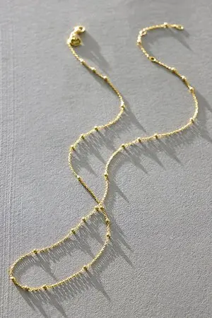 GHOST LONDON Plated Beaded Chain Necklace - Gold