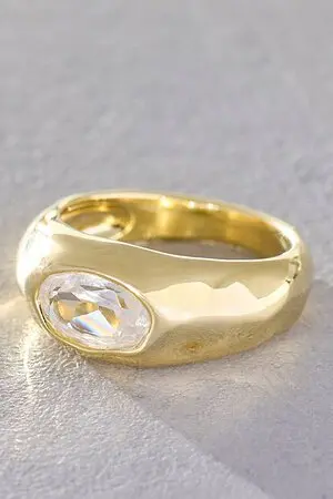 GHOST LONDON Estee Plate Chunky Sapphire Ring