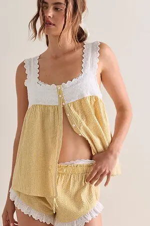 Free People Cala Bloomer Set - Yellow