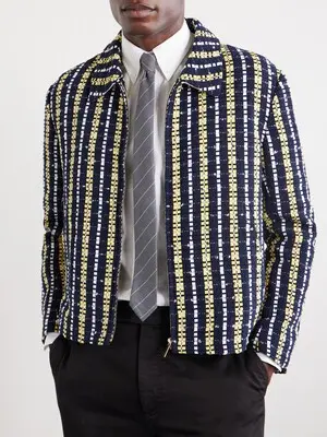 Thom Browne Striped 8cm Wool Neck Tie