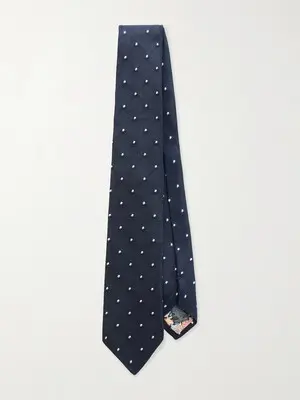 Paul Smith 8cm Polka-dot Silk Neck Tie - Blue