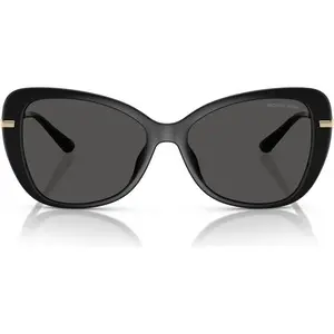 Michael Kors 56mm Butterfly Sunglasses - Black