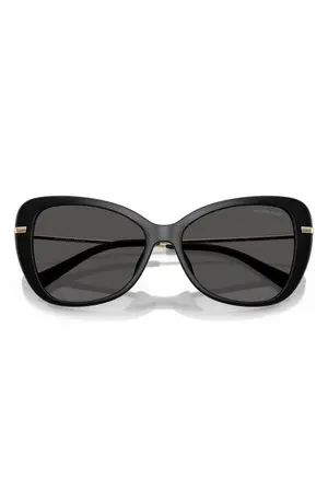 Michael Kors 56mm Butterfly Sunglasses - Black