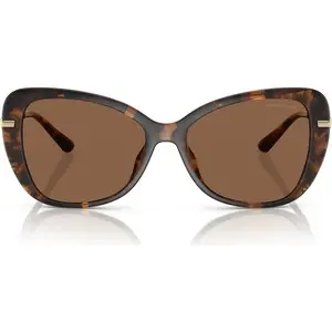 Michael Kors 56mm Butterfly Sunglasses - Dark Tort