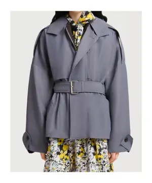 Marni Grey Nylon Blouson With Belt