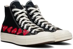 Comme Des Garçons X Converse Chuck 70 Heart-motif High-top Sneakers
