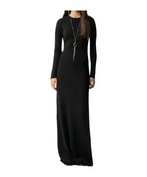 ANN DEMEULEMEESTER Eva Open-back Ribbed Maxi Dress
