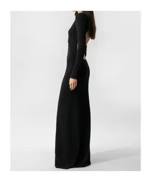 ANN DEMEULEMEESTER Eva Open-back Ribbed Maxi Dress