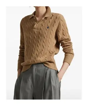 Polo Ralph Lauren Logo Embroidered Knitted Polo Shirt
