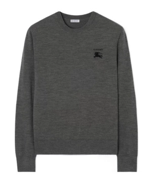 Burberry Equestrian Knight Intarsia Knit Jumper - Grey