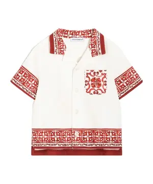 Dolce & Gabbana Majolica-print Double Piqué Shirt