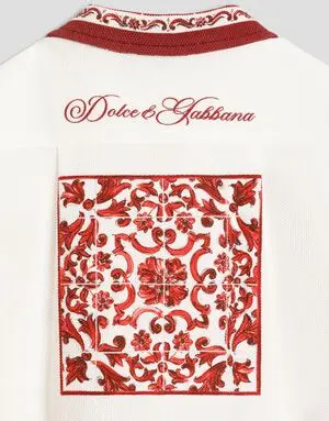 Dolce & Gabbana Majolica-print Double Piqué Shirt