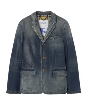 Burberry Coated Denim Tailored Jacket