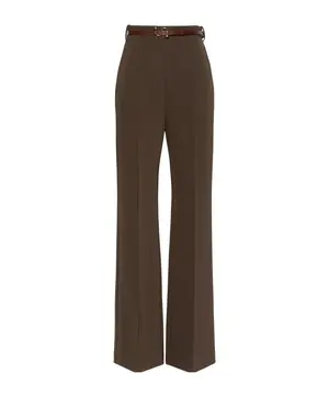Sportmax Casual Pants With Belt Loops - Green