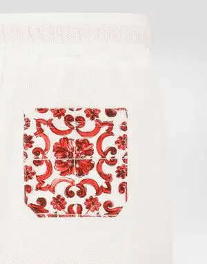 Dolce & Gabbana Majolica-print Double Piqué Bermuda Shorts
