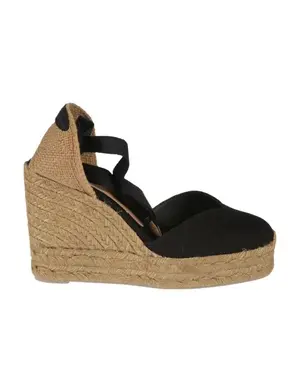 CastaÑer Chiara Wedge Sandals - Black
