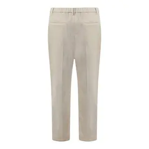 Brunello Cucinelli Pleated Relaxed Fit Trousers With Monili Embroidery - Cool Beige