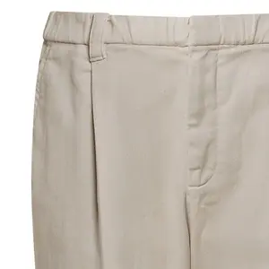 Brunello Cucinelli Pleated Relaxed Fit Trousers With Monili Embroidery - Cool Beige