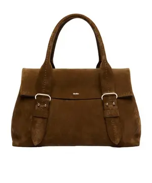 Max Mara Split Leather Archetipo Handbag - Brown