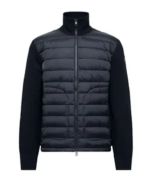 Moncler Moncler Padded Zip-Up Cardigan Navy