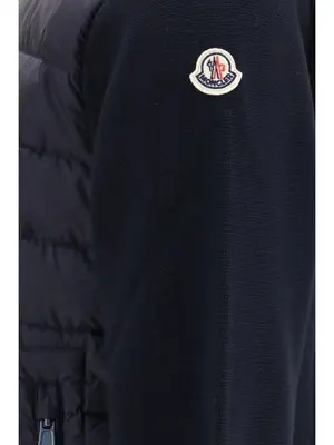 Moncler Padded Zip-up Cardigan - Navy