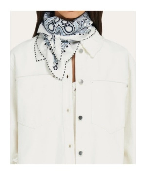 FERRAGAMO Arabesque Print Silk Scarf