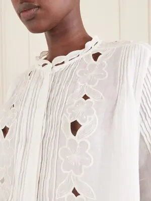 Isabel Marant Étoile Rubra Broderie-anglaise Top - White