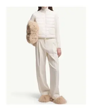 Moncler Wool Padded Zip-up Cardigan