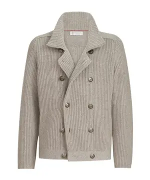 Brunello Cucinelli Notch-lapel Cardigan - Light Brown
