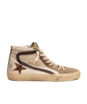 GOLDEN GOOSE Slide High-top Sneakers - Nude