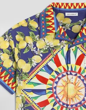 Dolce & Gabbana Carretto-print Poplin Shirt