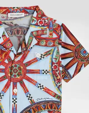 Dolce & Gabbana Carretto-print Poplin Shirt