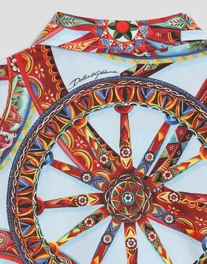 Dolce & Gabbana Carretto-print Poplin Shirt