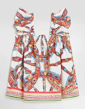 Dolce & Gabbana Carretto-print Poplin Top