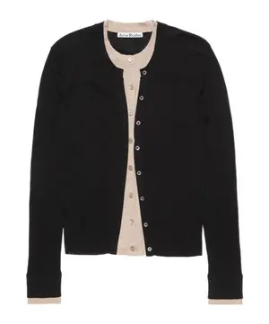 Acne Studios Sheer Buttoned Cardigan - Black