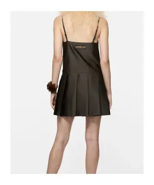 Acne Studios Strap Dress With Pleated Skirt
