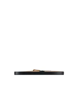 Elisabetta Franchi Leather Belt With Logo Details