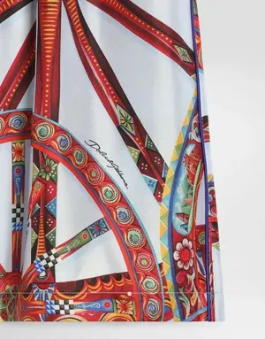 Dolce & Gabbana Carretto-print Twill Bermuda Shorts
