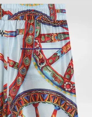 Dolce & Gabbana Carretto-print Twill Bermuda Shorts